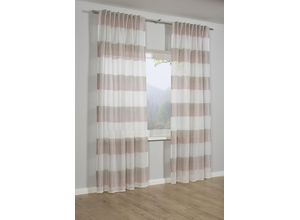 4003018366881 - Gardine Schal mit Gardinenband Etamine GARDINIA verdeckte Schlaufen (1 St) blickdicht Stoff Etamine rosa
