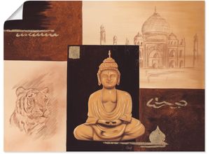 4055327294300 - Wandbild ARTLAND Indisches Gefühl II Bilder Gr B H 40 cm x 30 cm Poster Religion 1 St braun Bild Poster Bilder als Alubild Leinwandbild Wandaufkleber oder in versch Größen