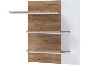 4029686869158 - Wandregal PLACES OF STYLE Stela Regale Gr B H T 108 cm x 816 cm x 193 cm weiß (tobaco oak crystal white hochglanz) Hängeregale Regale weiss UV-lackierte Front Breite 108 cm