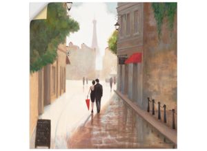 4062144442753 - Wandbild ARTLAND Paris Romanze I Bilder Gr B H 70 cm x 70 cm Wandaufkleber - Vinyl Frankreich quadratisch 1 St beige (naturfarben) Bild Poster Bilder als Leinwandbild Wandaufkleber oder in versch Größen