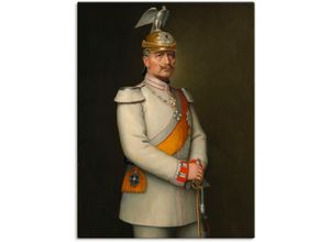 4055327121880 - Wandbild ARTLAND Bildnis Kaiser Wilhelm II Bilder Gr B H 45 cm x 60 cm Leinwandbild Menschen 1 St braun Bild Poster Bilder als Leinwandbild Wandaufkleber oder in versch Größen