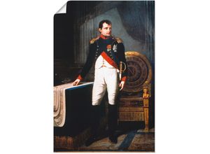 4059745079532 - Wandbild ARTLAND Napoleon Bonaparte 1809 Bilder Gr B H 20 cm x 30 cm Poster Menschen Hochformat 1 St blau Bild Poster Bilder als Alubild Leinwandbild Wandaufkleber oder in versch Größen