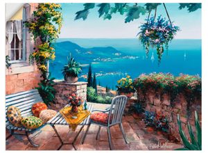 4062144398197 - Wandbild ARTLAND Zeiten der Ruhe Bilder Gr B H 60 cm x 45 cm Wandaufkleber - Vinyl Garten Querformat 1 St grün Bild Poster Bilder als Leinwandbild Wandaufkleber oder in versch Größen