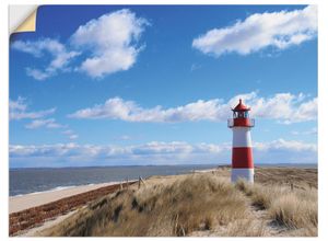 4057738284857 - Wandbild ARTLAND Leuchtturm Sylt Bilder Gr B H 80 cm x 60 cm Wandaufkleber - Vinyl Gebäude Querformat 1 St blau Bild Leinwandbild Kunstdrucke Bilder als Alubild Leinwandbild Wandaufkleber oder Poster in versch Größen