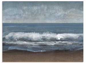 4058661346162 - Glasbild ARTLAND Schleichendes Grau I Bilder Gr B H 60 cm x 45 cm Glasbild Gewässer Querformat 1 St blau Bild Glasbild Glasbilder Bilder in verschiedenen Größen