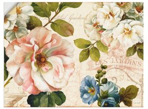 4062144452356 - Wandbild ARTLAND Garten I Bilder Gr B H 60 cm x 45 cm Wandaufkleber - Vinyl Blumen Querformat 1 St grün Bild Poster Bilder als Leinwandbild Wandaufkleber oder in versch Größen