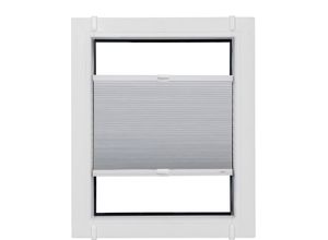4001442956890 - Wabenplissee Budget Wabe Verdunklung Plissees Gr 130cm zweiseitig verschiebbar 70cm weiß (weiß weiß) Kinder Klemmfix glatt