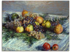 4058661172785 - Wandbild ARTLAND Stilleben mit Birnen und Trauben 1880 Bilder Gr B H 40 cm x 30 cm Leinwandbild Arrangements 1 St bunt Bild Leinwandbild Kunstdrucke Bilder als Alubild Leinwandbild Wandaufkleber oder Poster in versch Größen