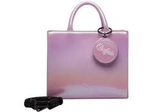 4057651288147 - Henkeltasche BUFFALO Big Boxy Collection Rainbow Gr B H T 115cm x 23cm x 26cm lila Damen Kunstfaser mehrfarbig Taschen mit abnehmbarem Taschenanhänger