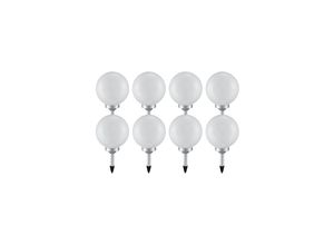 4059157353404 - Etc-shop - Solarleuchte Kugel Garten led Gartendeko Solarkugel für Außen 20 cm Kugelleuchte Solar Leuchtdauer ca 6-8 Stunden h 62 cm 8er Set