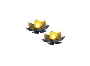 9007371568376 - 2er Set LED Solarleuchte Lotusblume 25 cm