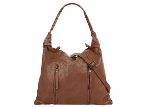 4260543042516 - Shopper SAMANTHA LOOK Damen Gr B H T 40cm x 35cm x 2cm onesize braun (cognac) Leder vintage Taschen echt Leder Made in Italy