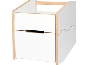 0742832925419 - Nachttisch TOJO Tojo-cargo nachttisch weiß B39cm H476cm T40cm Tische mit 2 Schubladen
