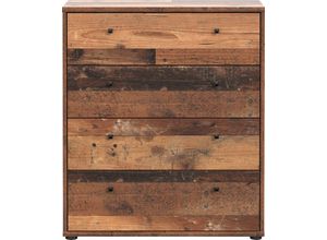 5904767826611 - Kommode Tempra braun (old wood vintage) B737cm H855cm T348cm Dekorfolie FSC-zertifizierter Holzwerkstoff Sideboards Breite 737 cm