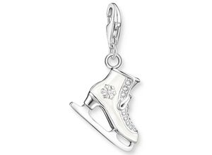 4051245543308 - Charm-Einhänger THOMAS SABO Schlittschuh 1907-041-14 Charms bunt (silberfarben weiß weiß) Damen Charms Anhänger mit Zirkonia (synth)