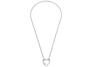 4002541218049 - Charm-Kette LEONARDO Minou Clip&Mix 021804 Halsketten Gr Edelstahl Länge 45 cm silberfarben (edelstahlfarben kristallweiß) Damen Charms Armbänder Ketten mit Zirkonia (synth)