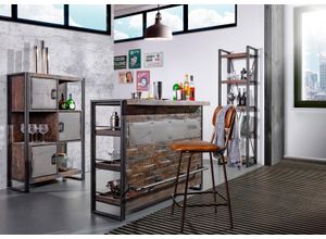 4048559437430 - Kommode Titan braun (antikbraun) B90cm H140cm T40cm Sideboards im Industrial Design