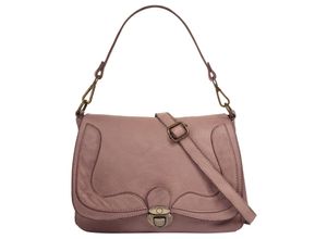 4260543063702 - Umhängetasche SAMANTHA LOOK Damen Gr B H T 28cm x 21cm x 7cm onesize rosa (alt rosa) Leder vintage Taschen echt Leder Made in Italy