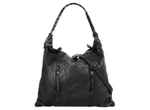 4260543042509 - Shopper SAMANTHA LOOK Damen Gr B H T 40cm x 35cm x 2cm onesize schwarz Leder vintage Taschen echt Leder Made in Italy