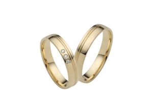 4007972548635 - Trauring FIRETTI Schmuck Geschenk Gold 750 Hochzeit Ehering LIEBE Fingerringe Gr 50 003 ct SI = kleine Einschlüsse mit Brillanten Gelbgold 375 4 mm gelb (gelbgoldfarben) Trauringe Made in Germany wahlweise mit oder ohne Brillanten