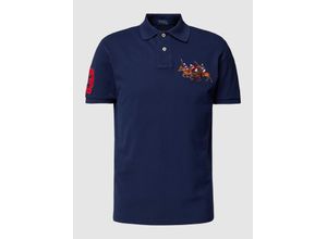 3616414325546 - Custom Slim Fit Poloshirt mit Motiv-Stitching