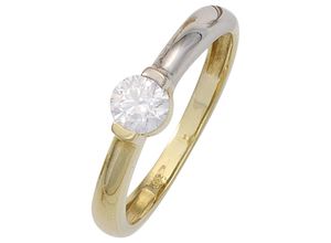 4061861029476 - Goldring JOBO Fingerringe Gr 50 Gelbgold 333-Weißgold 333 goldfarben (gelbgold 333) Damen Fingerringe 333 Gold bicolor mit Zirkonia