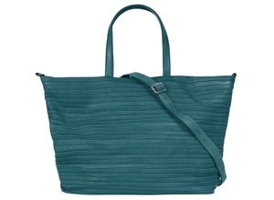 4260543059507 - Shopper SAMANTHA LOOK Damen Gr B H T 37cm x 30cm x 14cm onesize blau Leder leicht glänzend unifarben Taschen echt Leder Made in Italy