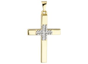 4061861118736 - Kreuz-Anhänger JOBO Anhänger Kreuz Schmuckanhänger Gr Gelbgold 375 gelb (gelbgold 375) Damen Anhänger 375 Gold