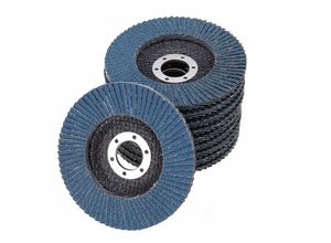 4060873215044 - Vago-Tools 10x Fächerschleifscheiben 115mm flach Körnung 60 Blau Lamellenscheiben