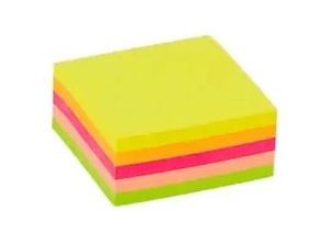 8717868008711 - Office Depot Haftnotizwürfel 51 x 51 mm Farbig sortiert Neon 250 Blatt