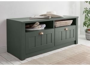 4067602878747 - Schuhschrank HOME AFFAIRE ASCOT Schränke Gr B H T 110 cm x 47 cm x 43 cm grün Schuhschränke Breite ca 110 cm
