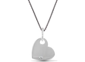 4006046337540 - Kette mit Anhänger FIRETTI Schmuck Geschenk Silber 925 Halskette Herz+Liebe Venezianerkette Halsketten Gr Silber 925 (Sterlingsilber) Länge 45 cm silberfarben (silberfarben kristallweiß) Damen Ketten mit Anhänger Zirkonia (synth)