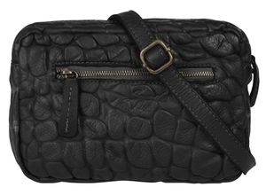 4260543059262 - Umhängetasche SAMANTHA LOOK Damen Gr B H T 25cm x 18cm x 6cm onesize schwarz Leder Taschen echt Leder Made in Italy