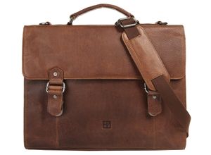 4022581314686 - Aktentasche BODENSCHATZ Damen Gr B H T 40cm x 31cm x 7cm onesize braun (cognac) Leder vintage Taschen echt Leder