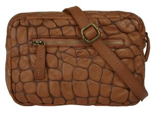 4260543059279 - Umhängetasche SAMANTHA LOOK Damen Gr B H T 25cm x 18cm x 6cm onesize braun (cognac) Leder Taschen echt Leder Made in Italy