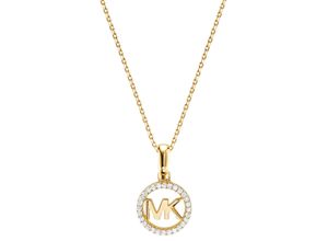 4013496010725 - Kette mit Anhänger MICHAEL KORS PREMIUM MKC1108AN710 Halsketten Gr Silber 925 (Sterlingsilber) Länge 455 cm gelb (gelbgoldfarben kristallweiß) Damen Ketten mit Anhänger Zirkonia