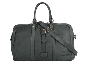 4262427390560 - Reisetasche FORTY Gr B H T 53cm x 30cm x 20cm onesize grau Leder leicht glänzend unifarben Taschen echt Leder Made in Italy