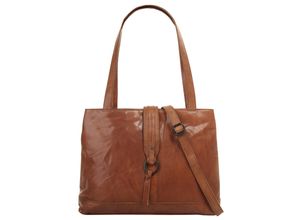 8718749058436 - Shopper SPIKES & SPARROW Damen Gr B H T 34cm x 27cm x 7cm onesize braun (cognac) Leder vintage Taschen echt Leder