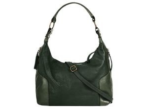 4260543061531 - Shopper SAMANTHA LOOK Damen Gr B H T 41cm x 30cm x 11cm onesize grün Leder Taschen echt Leder Made in Italy