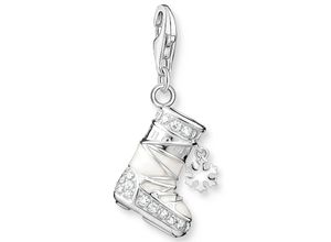 4051245543278 - Charm-Einhänger THOMAS SABO Schneeschuh 1904-041-14 Charms bunt (silberfarben weiß weiß) Damen Charms Anhänger mit Zirkonia (synth)