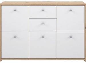 5904767896454 - Kommode CHEST grau (betonoptik old wood vintage) B1141cm H775cm T296cm Dekorfolie FSC-zertifizierter Holzwerkstoff Kunststoff Metall Sideboards Breite ca 114 cm
