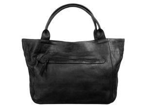4260543040970 - Shopper X-ZONE Damen Gr B H T 34cm x 29cm x 15cm onesize schwarz Leder vintage Taschen echt Leder