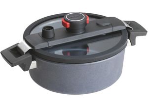 4054359010520 - Dampfgartopf WOLL MADE IN GERMANY Active-Lite Töpfe Gr 4 l + Ø 24 cm + Höhe 9 cm grau (anthrazit) Weitere Töpfe Dampfkochtopf incl Activde Lite Deckel Induktion Made in Germany