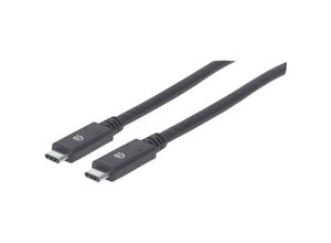 0766623354905 - USB-C to USB-C Cable 2m Male to Male Black 5 Gbps (USB 32 Gen1 aka USB 30) 3A (fast charging) Equivalent to Startech USB315CC2M SuperSpeed USB Lifetime Warranty Polybag - USB-Kabel - 24 pin USB-C (M) zu 24 pin USB-C (M) - USB 