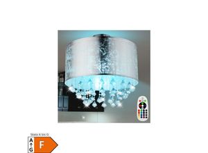 9007371541843 - RGB LED Deckenlampe Blattsilber Design mit Kristallen AMY
