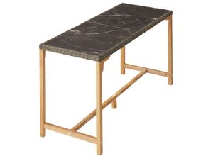 4061173244611 - tectake® Rattan Tisch mit Aluminium- und Holzgestell wetterfest und UV-beständig 161 x 645 x 995 cm