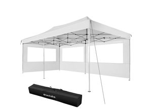 4061173031587 - tectake® Pavillon 6 x 3 m mit Aluminiumgestell faltbar und höhenverstellbar inklusive Spannseilen Heringen und Tragetasche