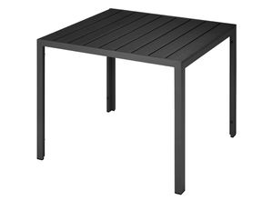 4061173017673 - tectake® Gartentisch aus Aluminium und Kunststoff wetterfest und UV-beständig 90 x 90 x 745 cm