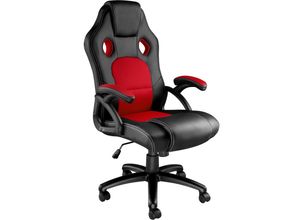 4061173073082 - Tectake - Bürostuhl Tyson - Racing Chair Schreibtischstuhl Gaming Chair - schwarz rot - 403465