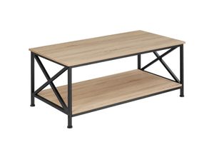 4061173209214 - tectake® Couchtisch Industrial Style rechteckig mit unterer Ablage 100 x 55 x 455 cm